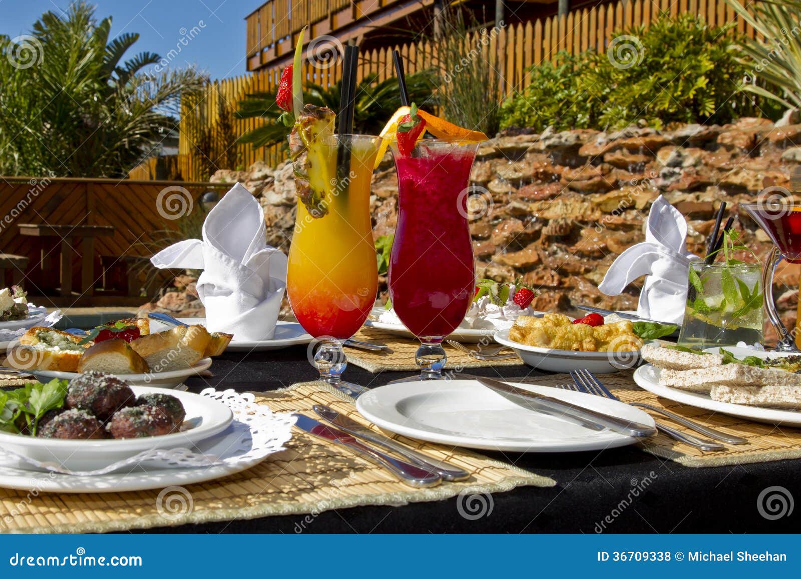 Cocktails and snacks stock photo. Image of cube, cold - 36709338