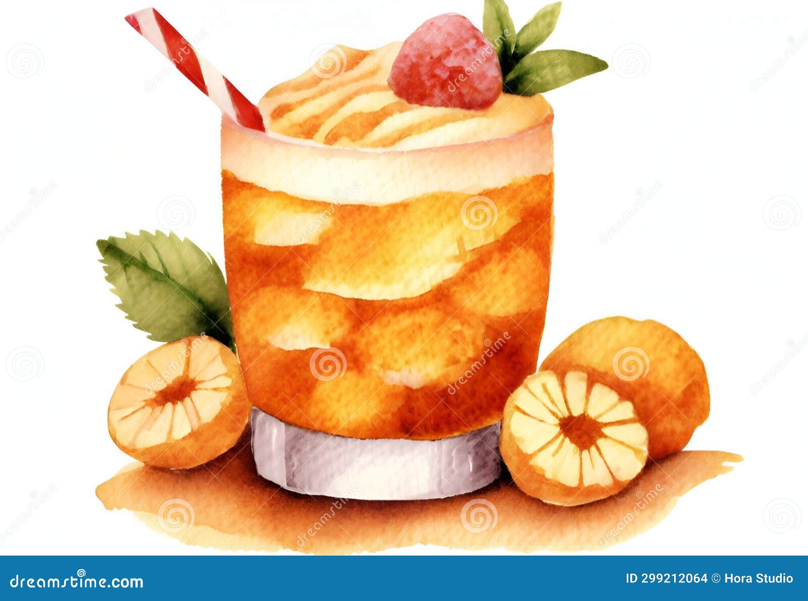 Cocktails on White Background Stock Illustration - Illustration of ...