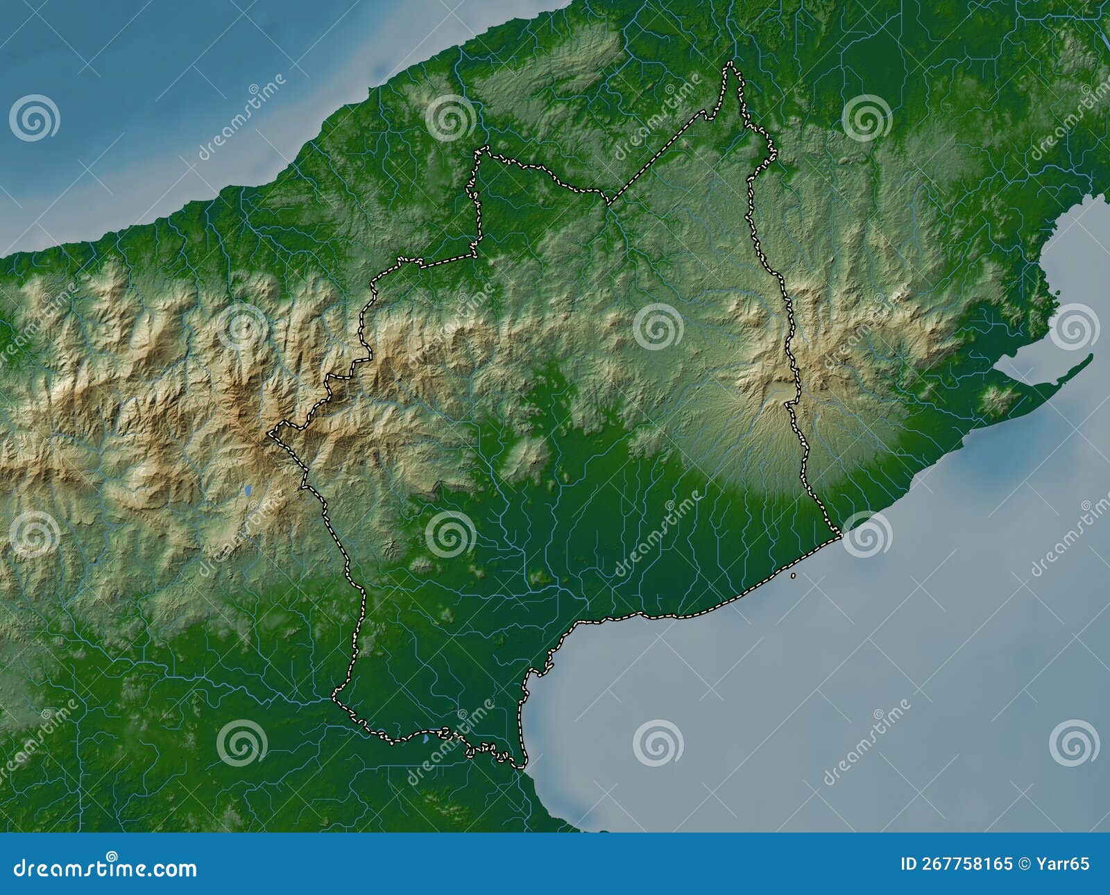 Cocle, Panama. Physical. No Legend Stock Illustration - Illustration of ...
