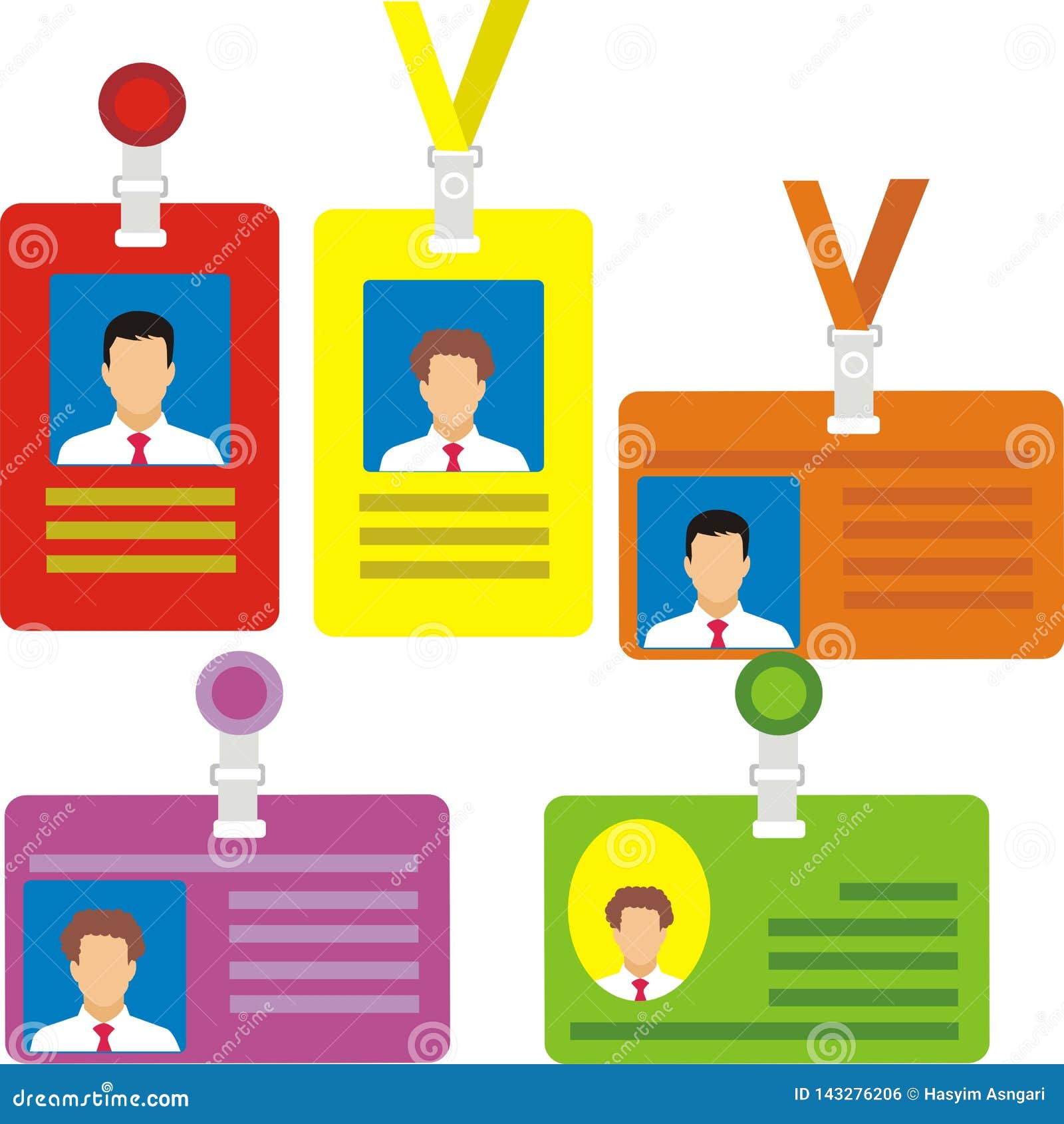 Name tag set design vector stock illustration. Illustration of business ...