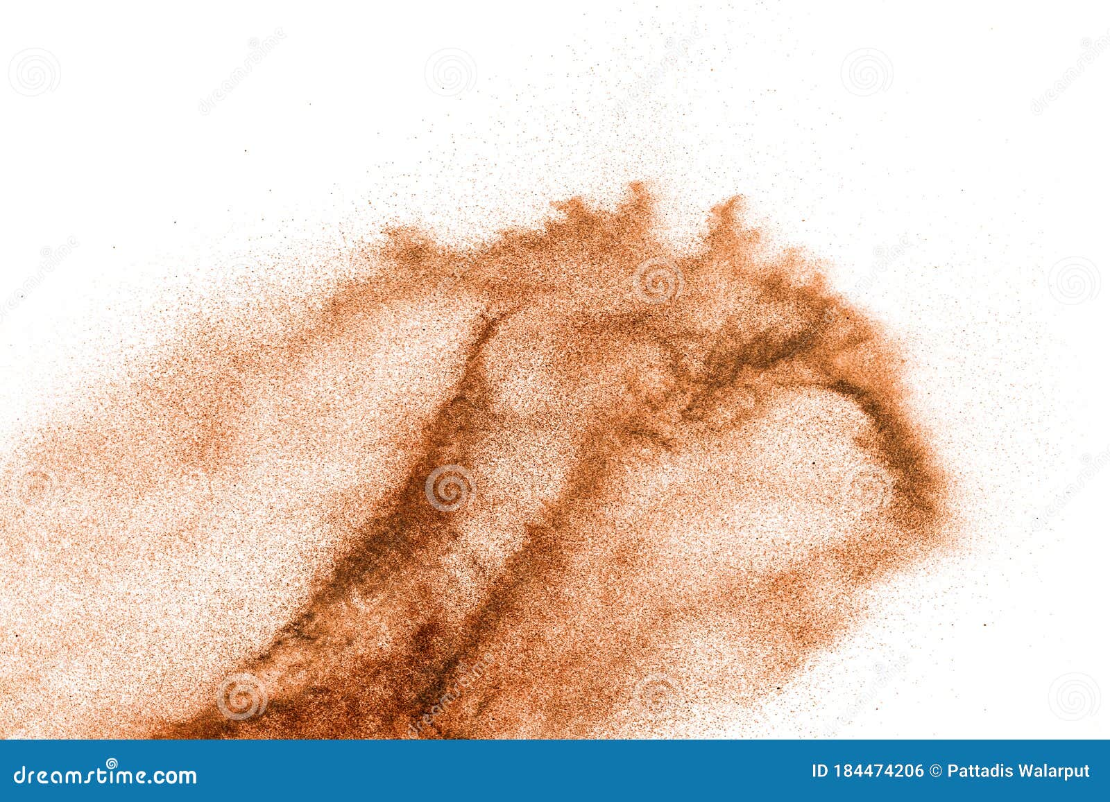 Coco Color Particles Splatter on White Background. Deep Brown Dust ...