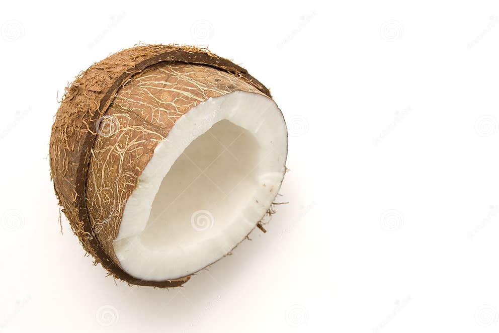 Coco en blanco foto de archivo. Imagen de coco, duro, nutritivo - 502442