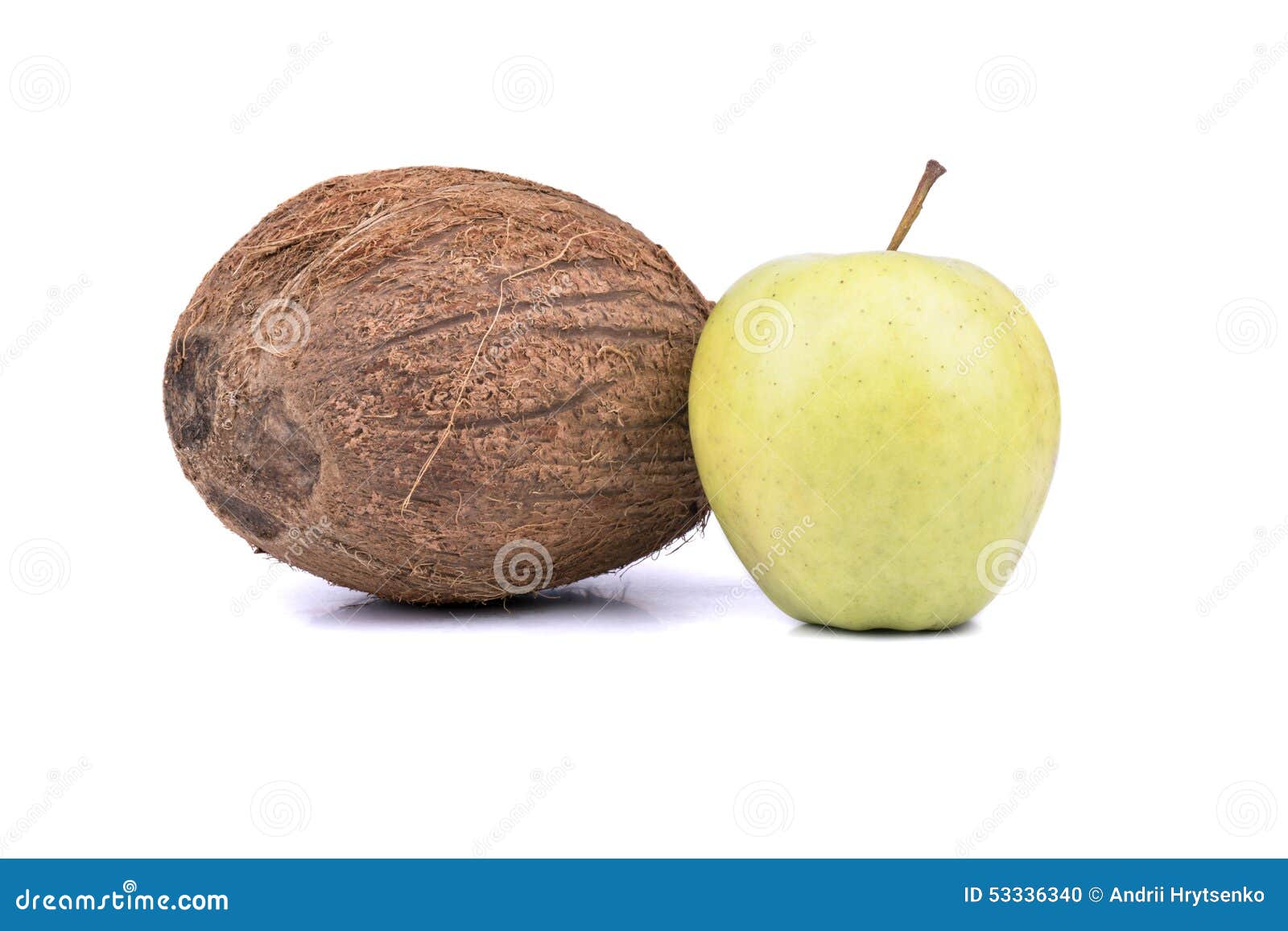 Coco y manzana foto de archivo. Imagen de jugoso, coco - 53336340