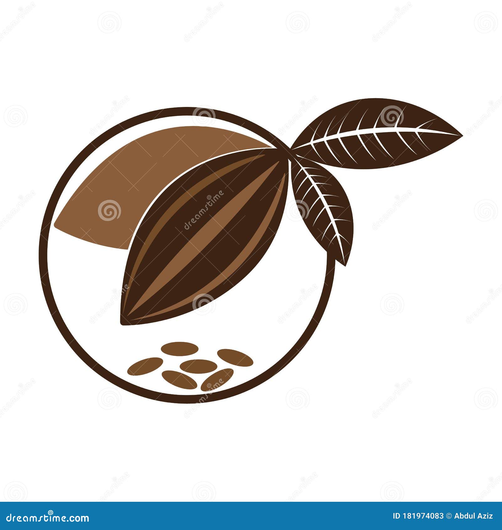 Cocoa, Cocoa Bean Logo Vector Stock Vector - Illustration of tree ...