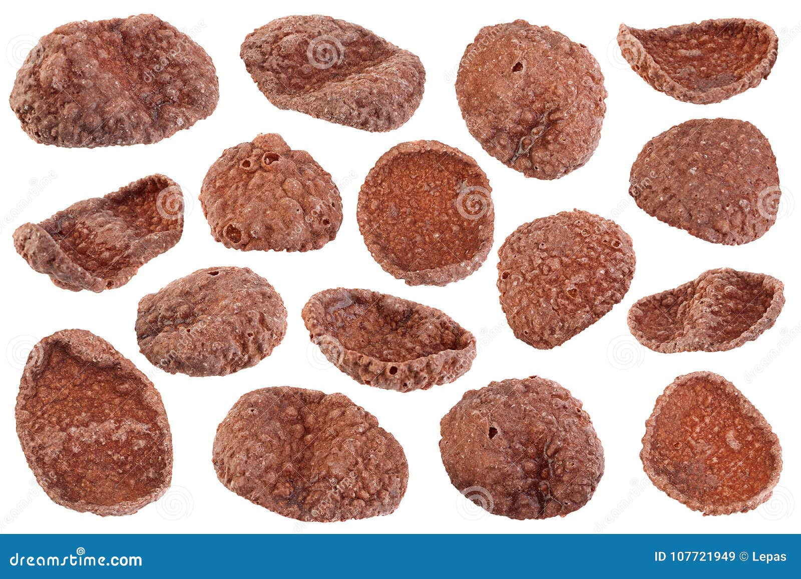 Cocoa Corn Flakes Isolated Collection Stock Image - Image of nutrition ...