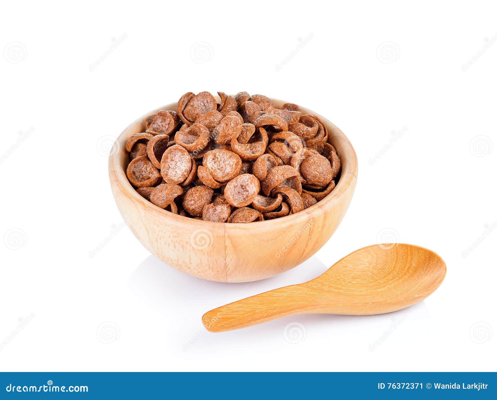 Cocoa Crunch Cornflakes on White Background Stock Image - Image of ...