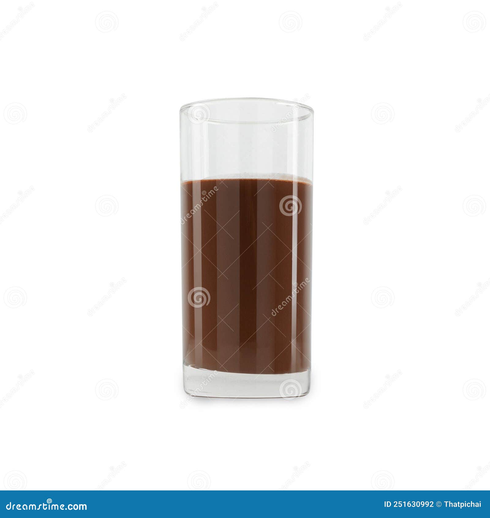 Cocoa Glass Isolated on White Background with Clipping Path. Stock ...