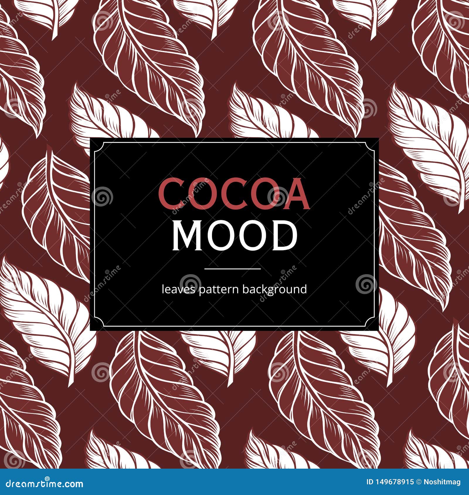 Cocoa Leaves, Tree And Grains Vector Sketch Illustration. Cacao Hand ...