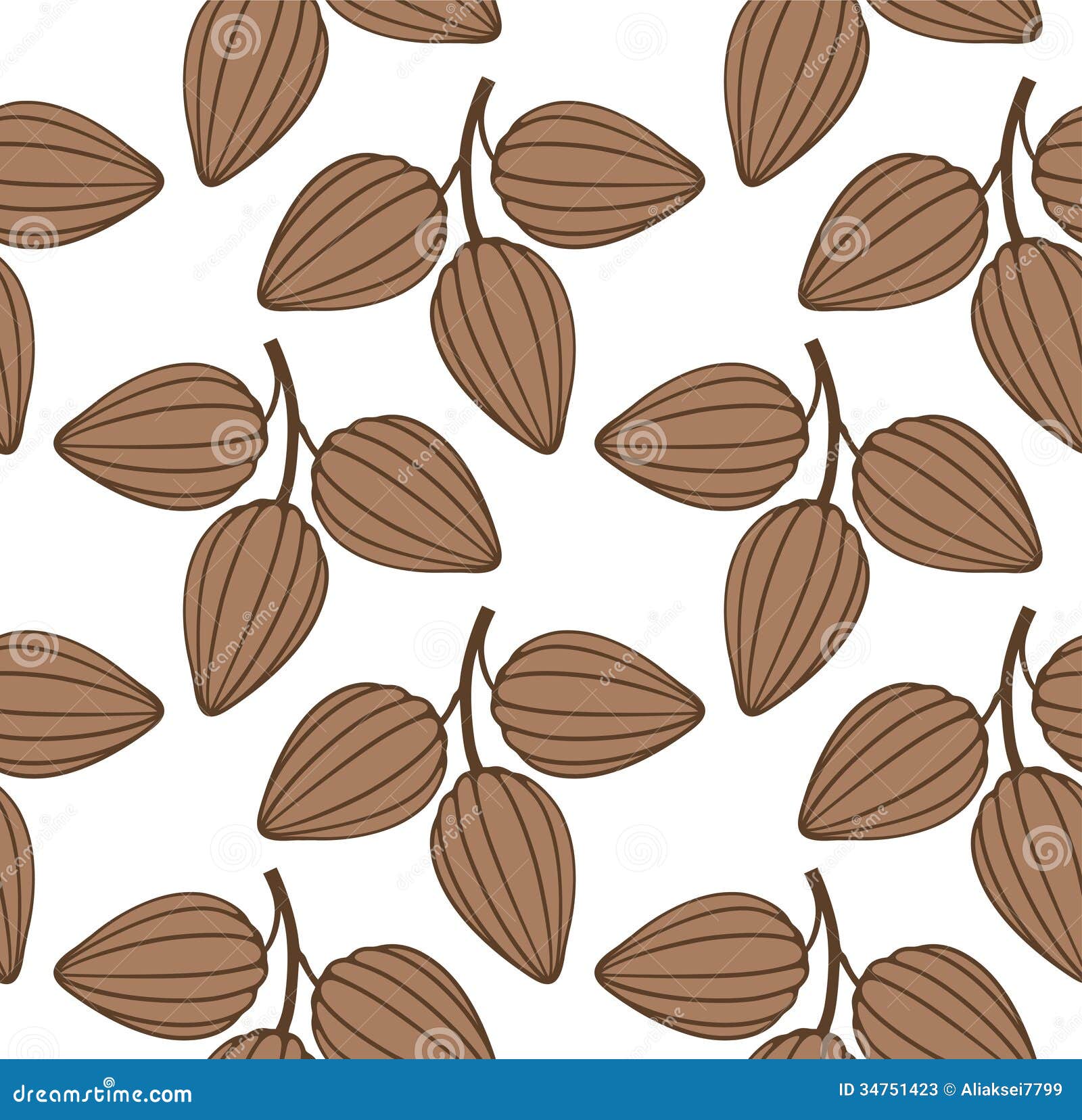 Cocoa. Pattern stock vector. Illustration of background - 34751423