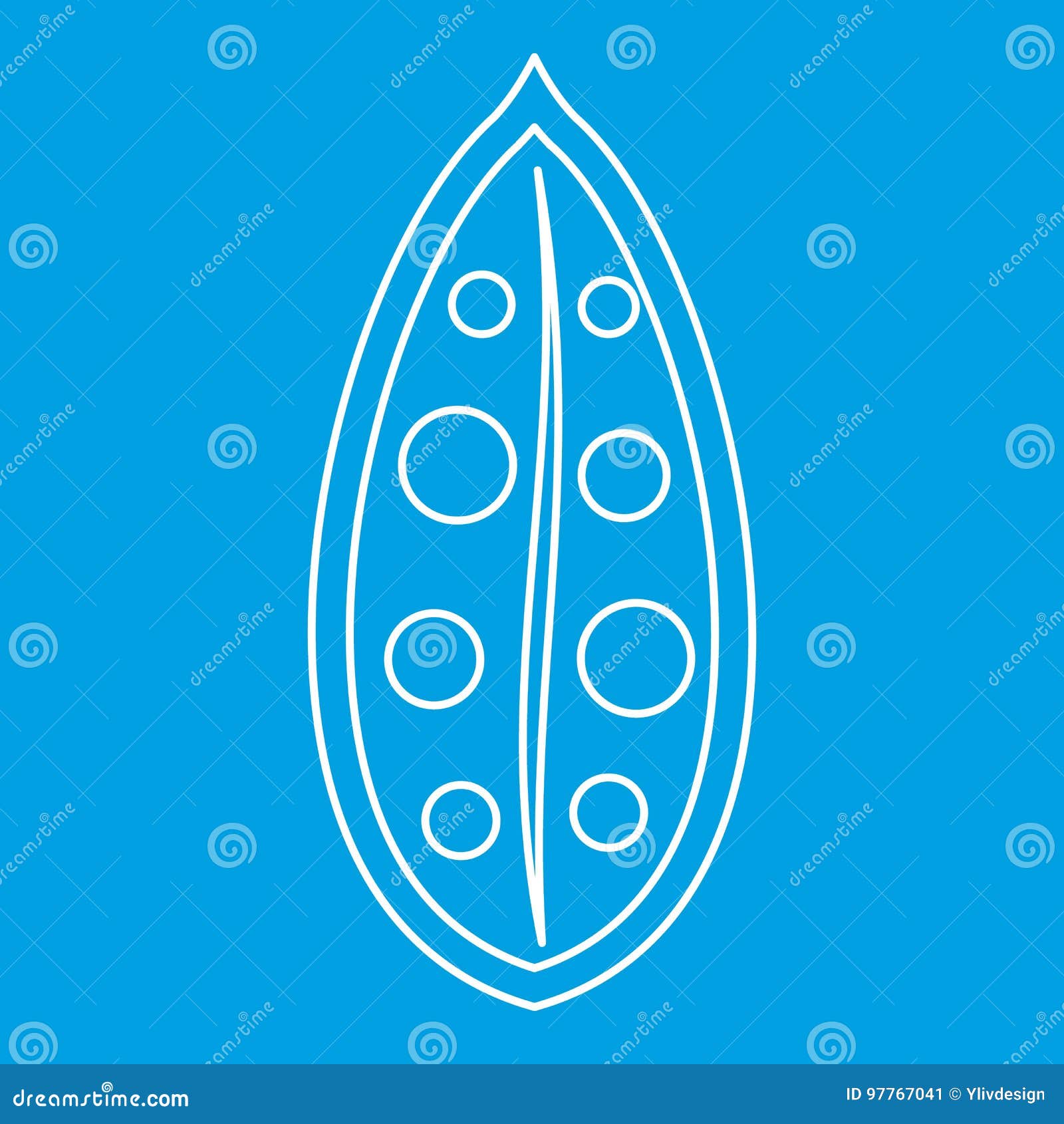 Cocoa Pod Icon, Outline Style Stock Vector - Illustration of fresh ...