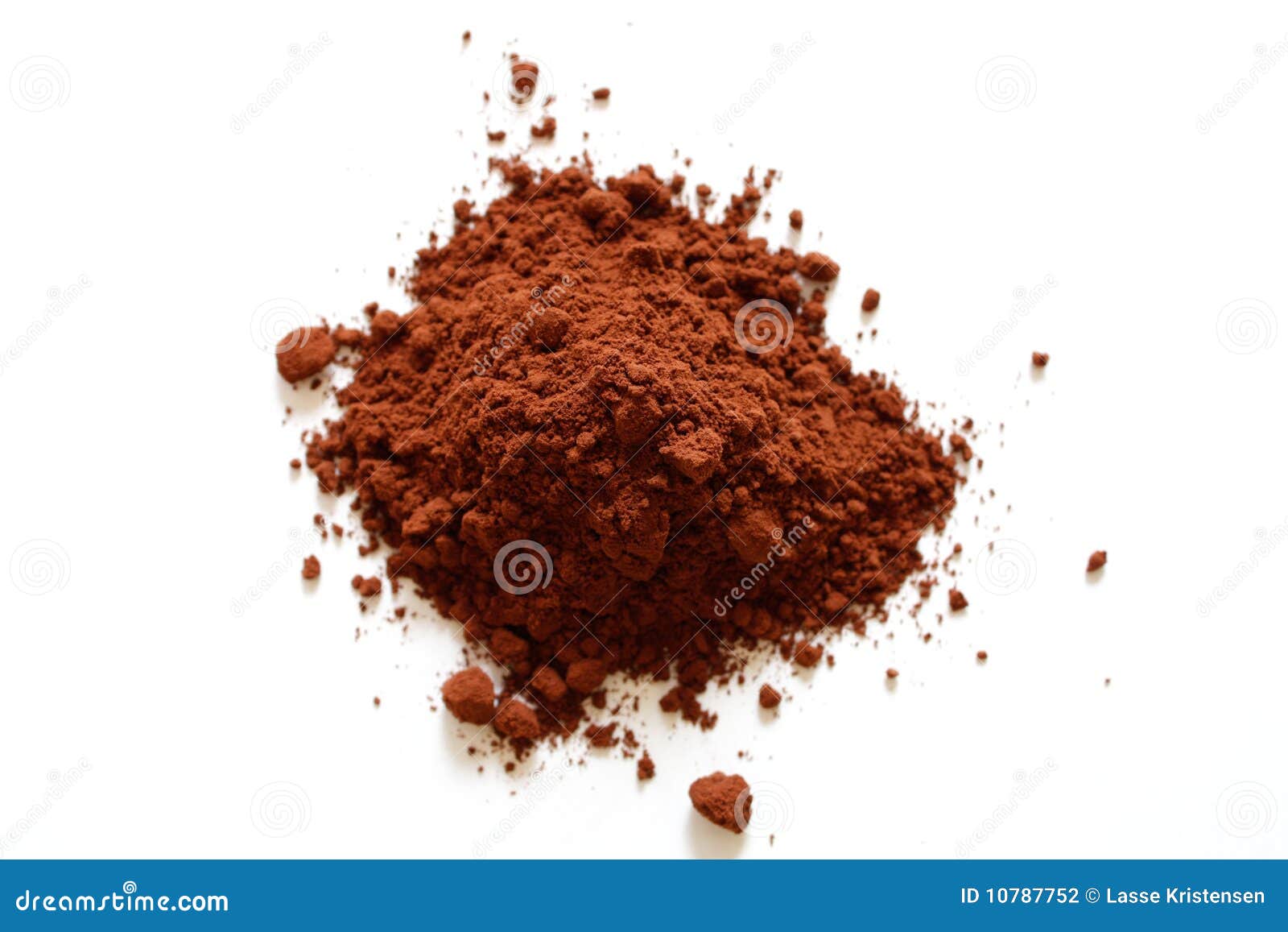 Cocoa Powder On A Wooden Spoon Isolated On Black Rustic Wood Board From ...