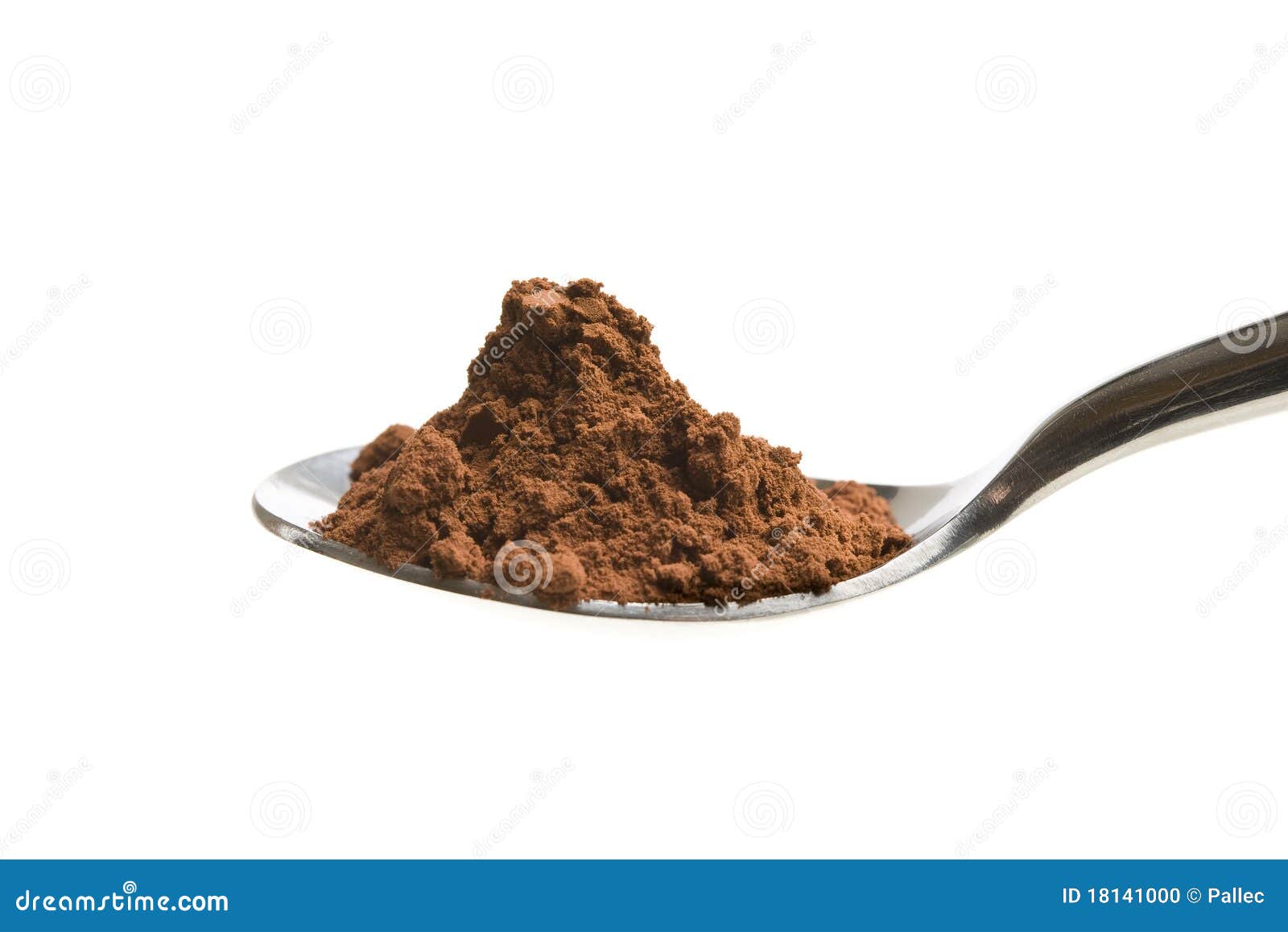 Cocoa powder on spoon stock photo. Image of treat, studio - 18141000