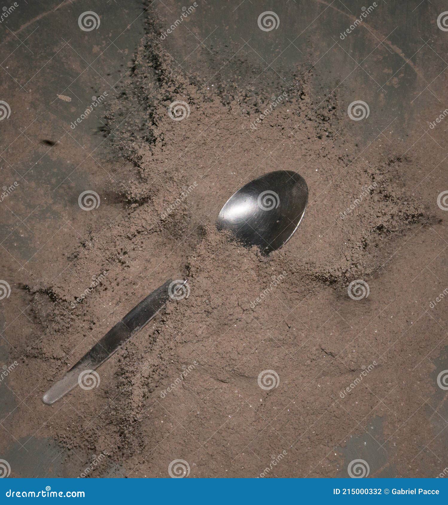 Spoon Falling Over Cocoa Powder Stock Photo - Image of delicious, flash ...