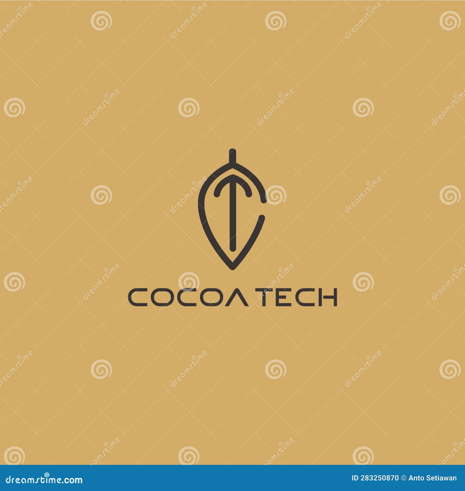 Cocoa Tech Logo Design. CT Logo Stock Vector - Illustration of tech ...