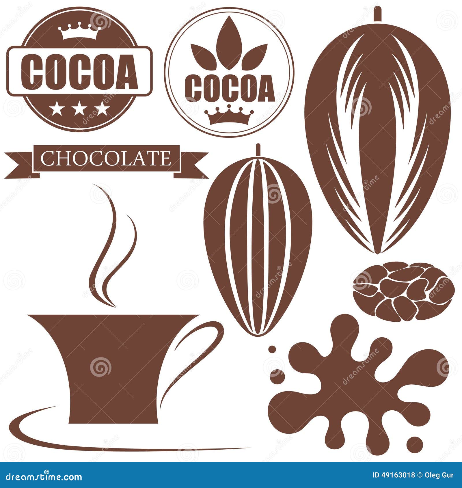 Cocoa stock vector. Illustration of cocoa, organic, food - 49163018