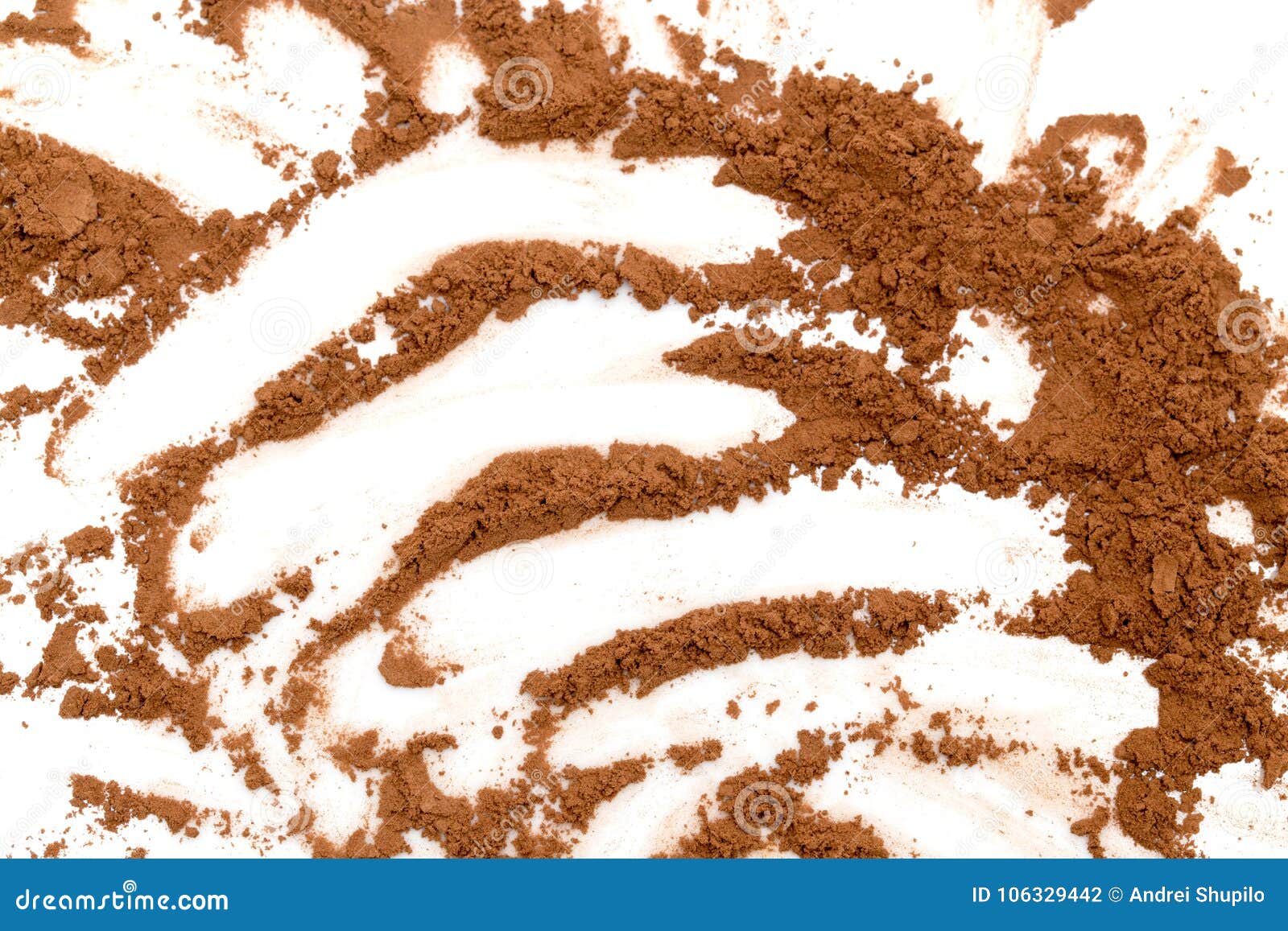 Cocoa on white background stock photo. Image of snack - 106329442