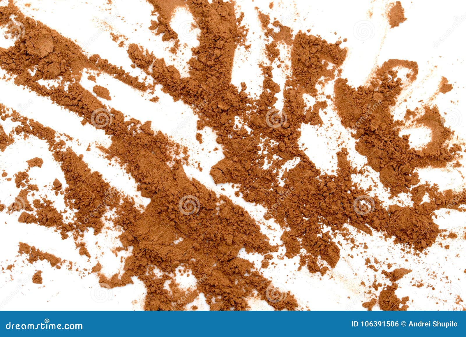 Cocoa on white background stock photo. Image of heap - 106391506