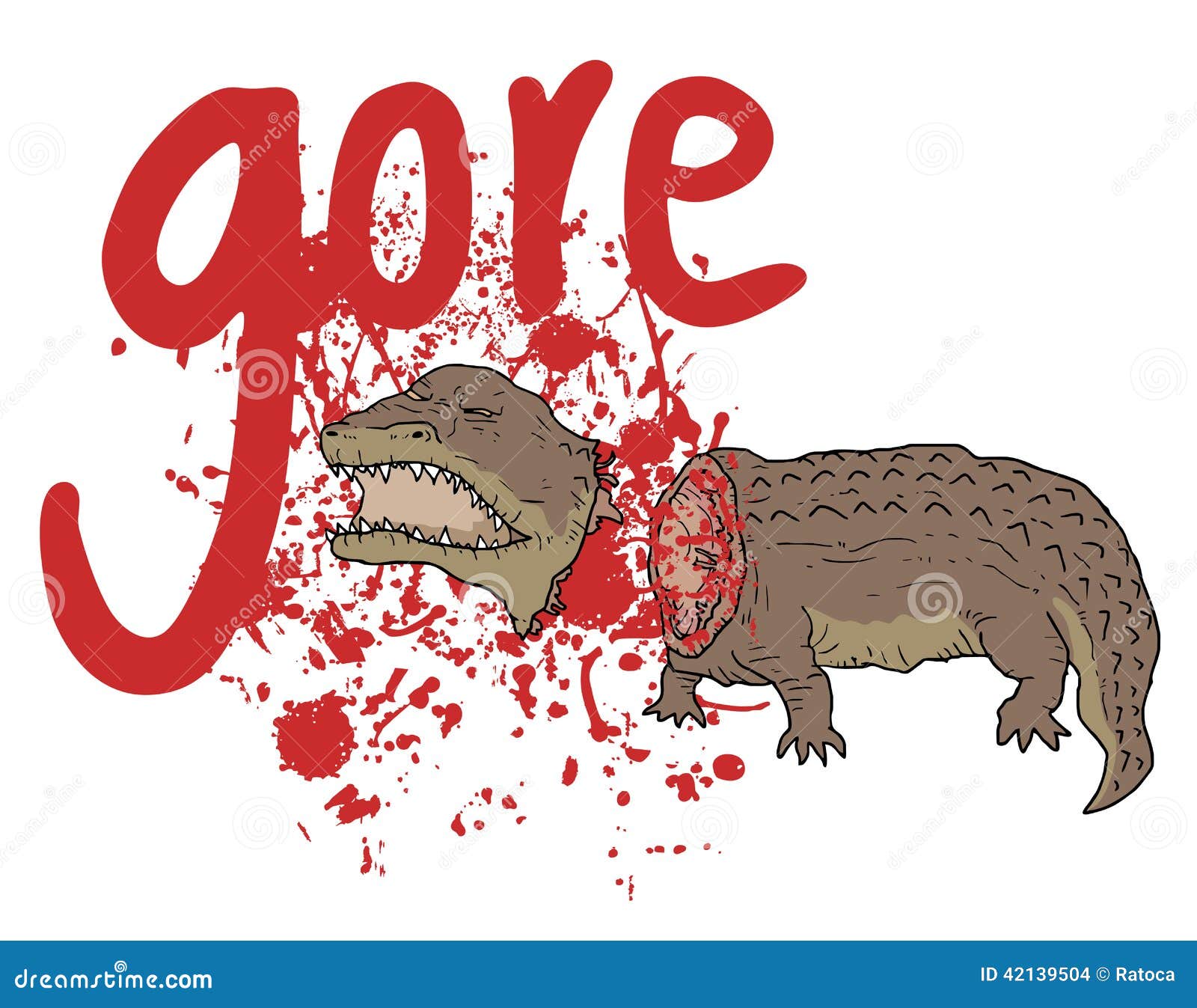 Cocodrilo de Gore ilustración del vector. Ilustración de animal - 42139504