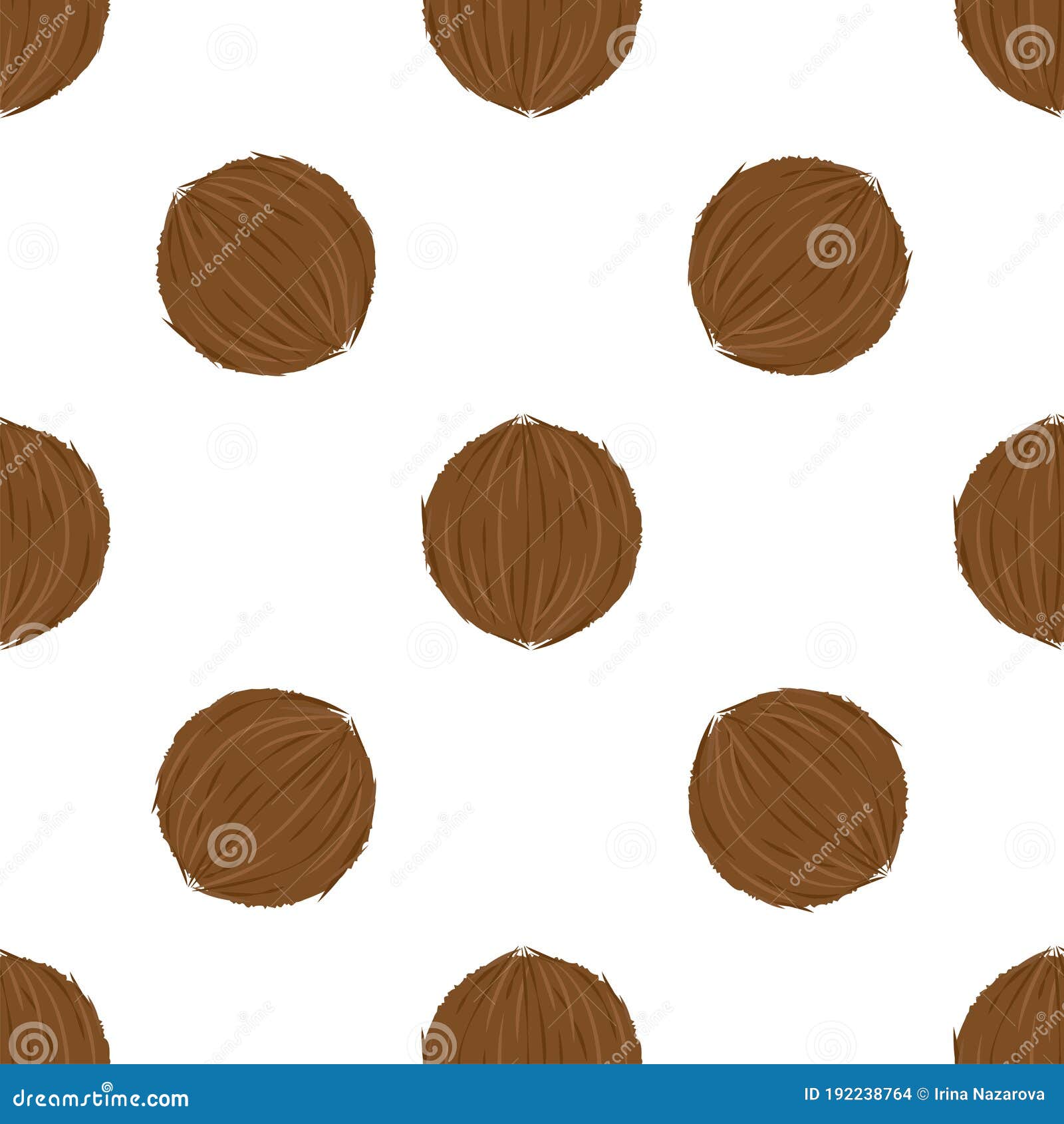 Coconut. Seamless Vector Patterns Stock Vector - Illustration of ...