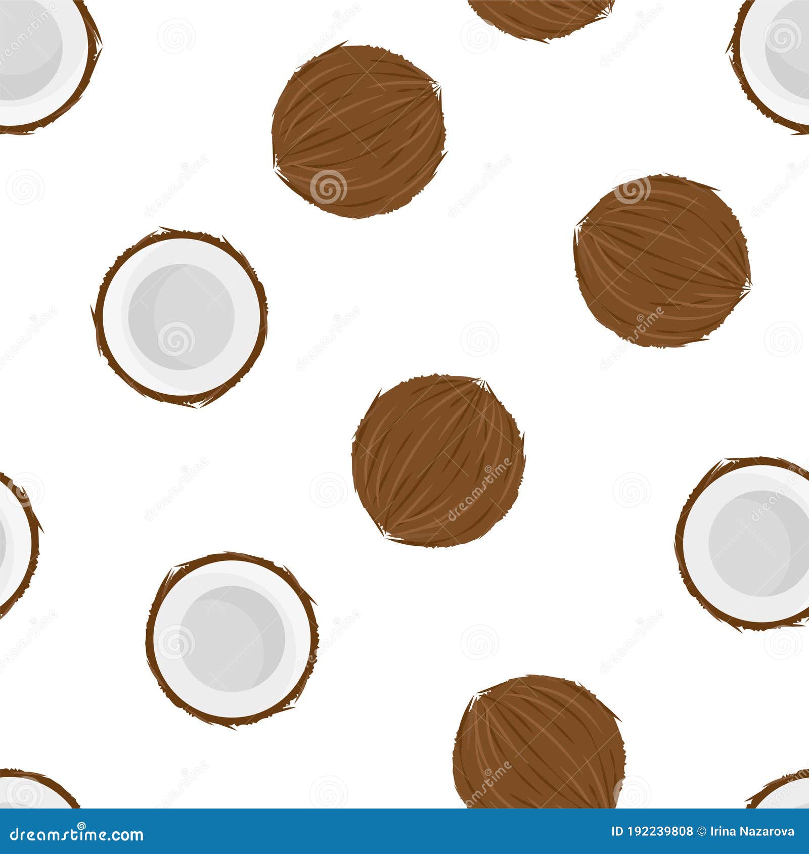 Patterns Coconut. Seamless Texture Cartoon Vector | CartoonDealer.com ...