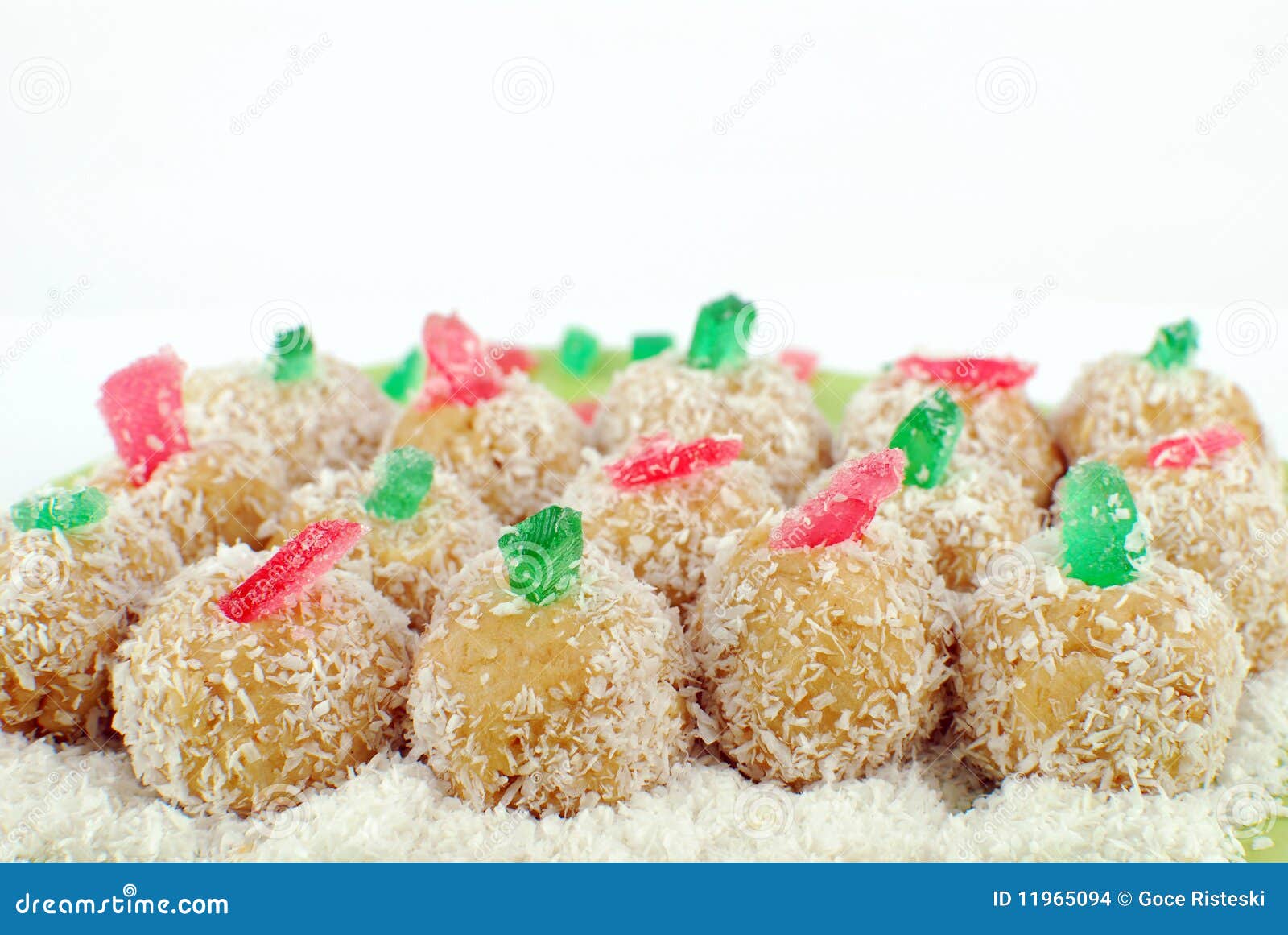 Coconut ball cookie stock photo. Image of cookie, jelly - 11965094