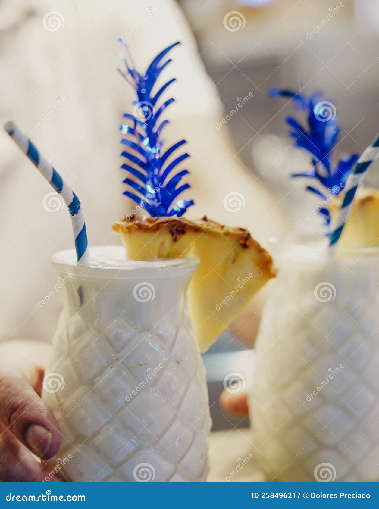 Coconut Batida Cocktail Made with Rum and Pineapple Stock Image - Image ...