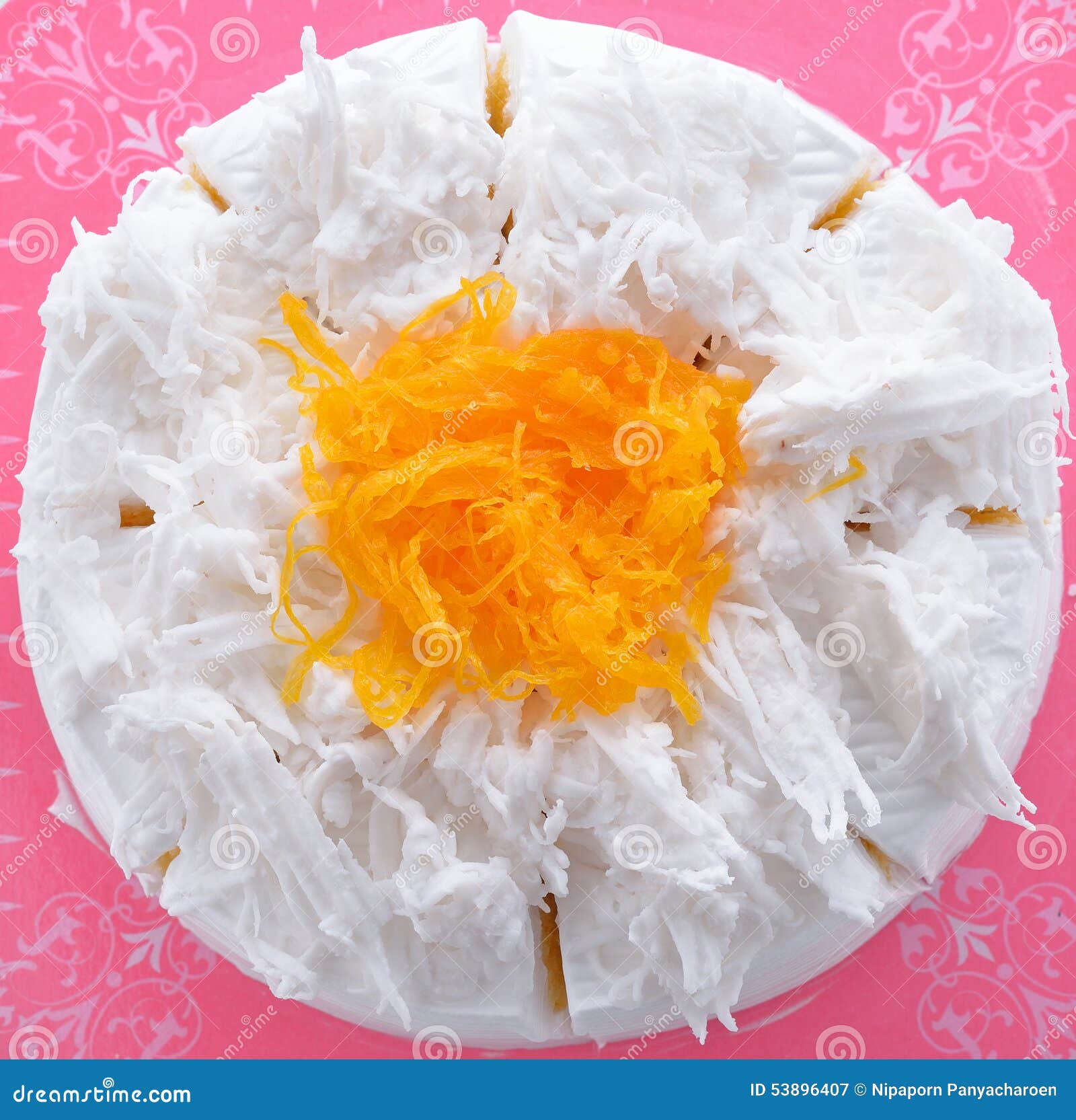 Coconut cake,Thai dessert stock image. Image of plate - 53896407