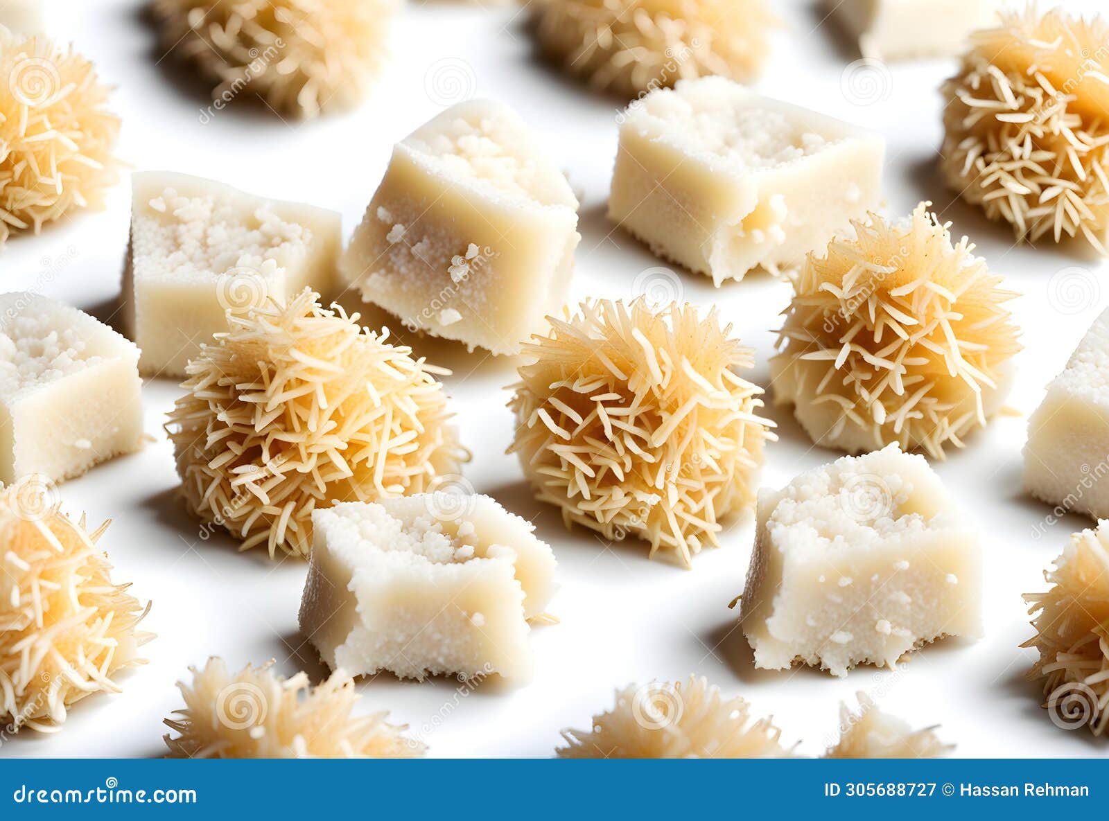 Coconut Candies Isolated on White Stock Illustration - Illustration of ...