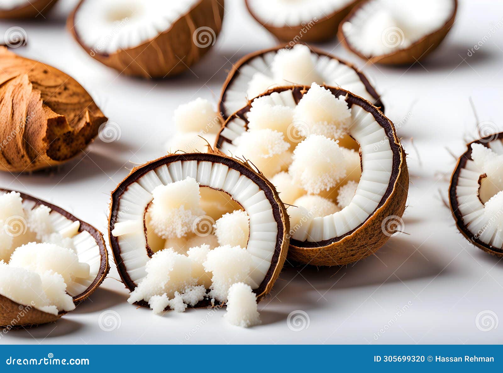 Coconut Candies Isolated on White Stock Illustration - Illustration of ...