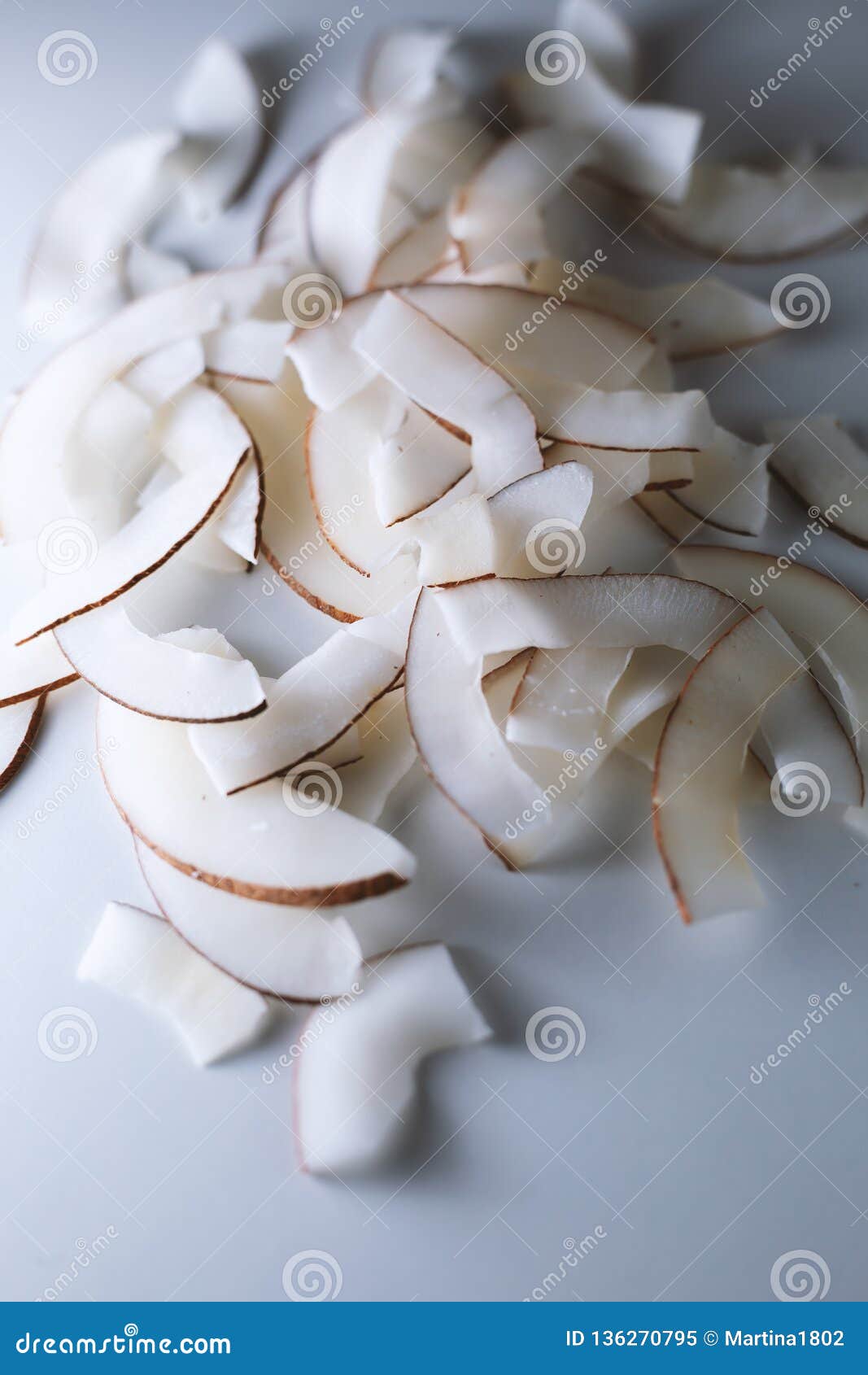 Coconut Chips stock image. Image of healthy, fruit, brown - 136270795