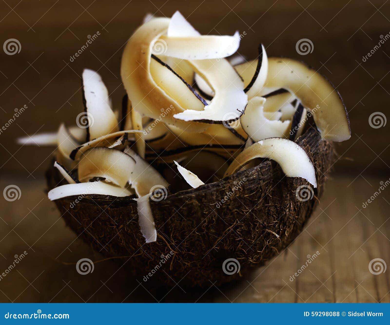 Coconut chips snack stock photo. Image of baking, homemade - 59298088