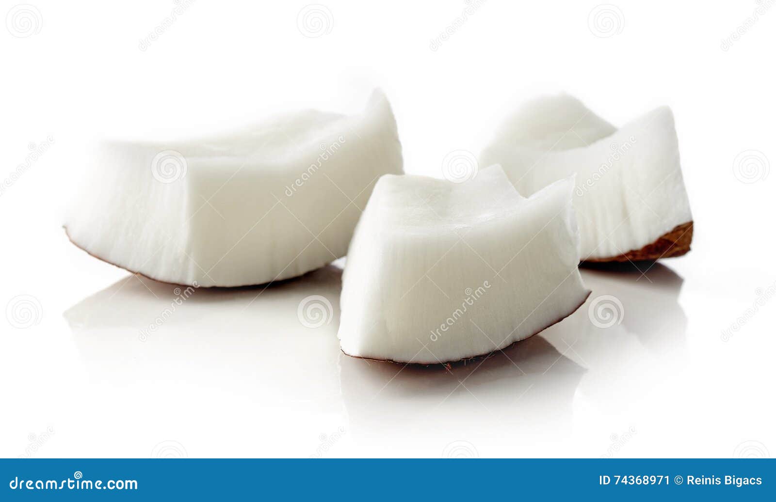 Coconut Close Up Isolated on White Stock Image - Image of isolated ...