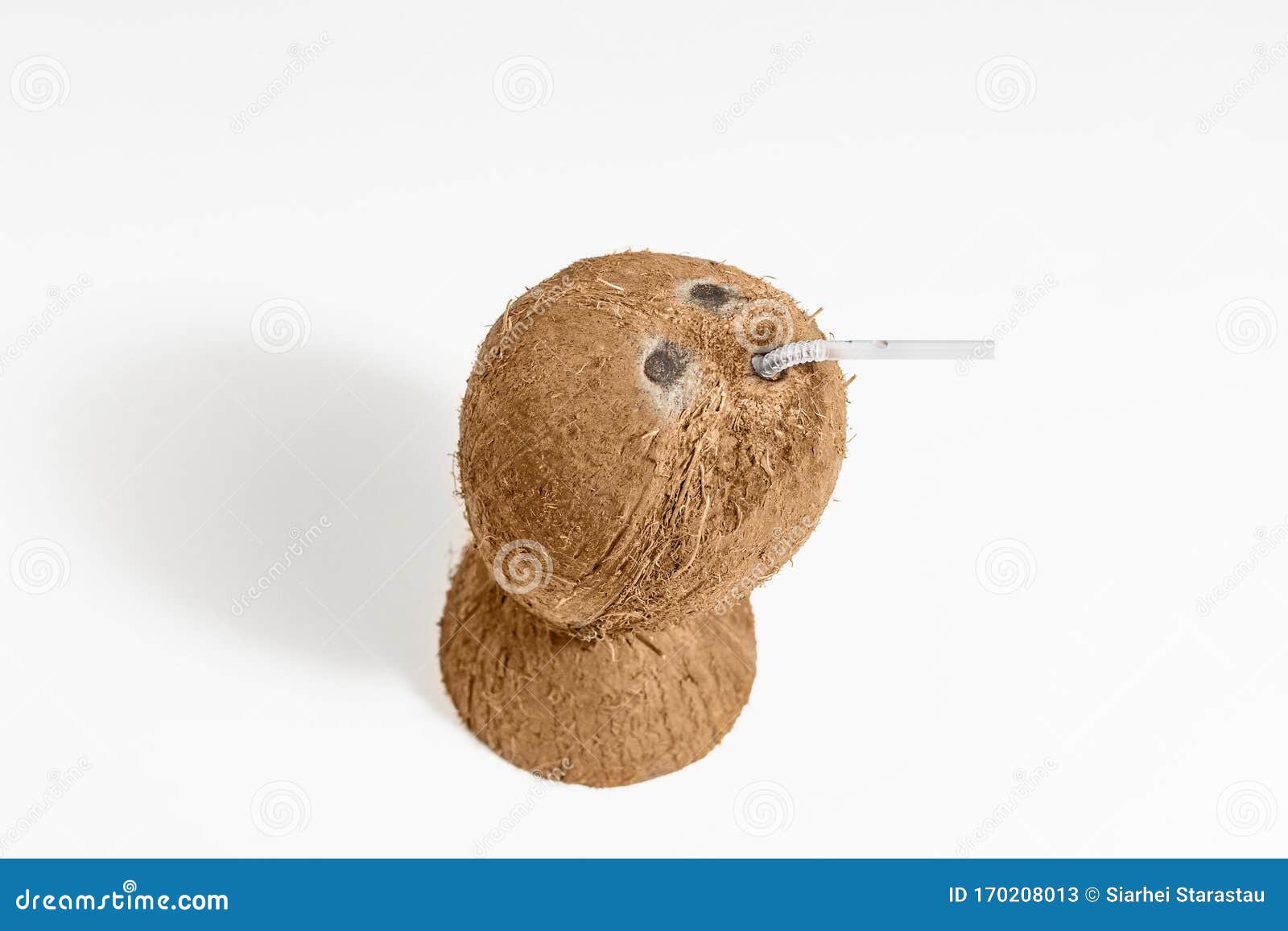 Coconut Collage in the Form of a Drink Barrel Stock Image - Image of ...