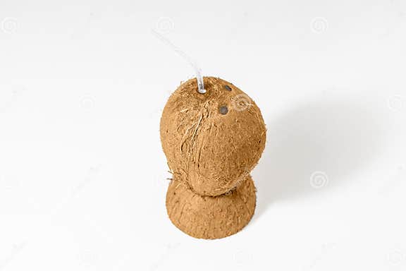 Coconut Collage in the Form of a Drink Barrel Stock Photo - Image of ...