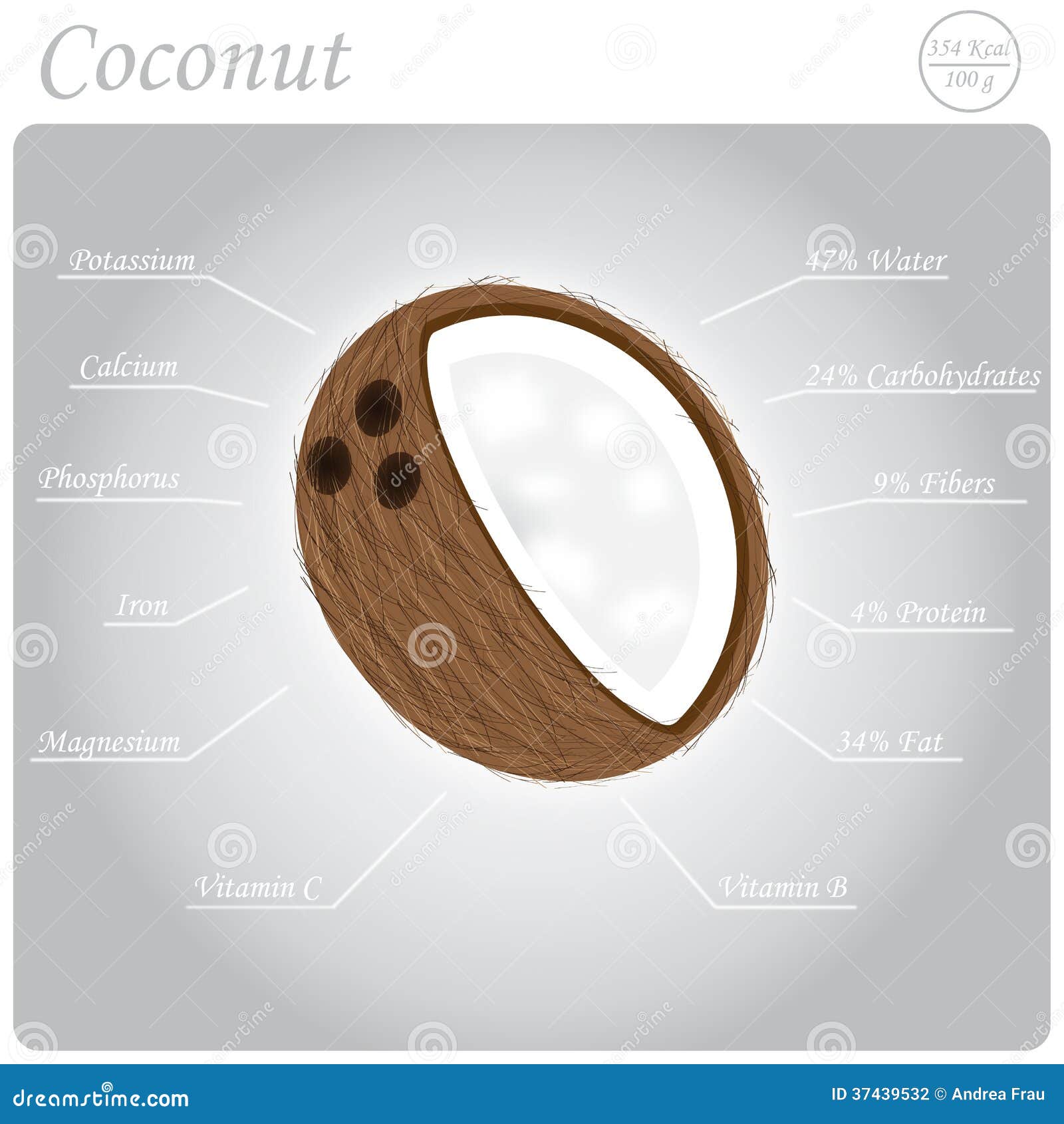 Coconut composition stock illustration. Illustration of green - 37439532