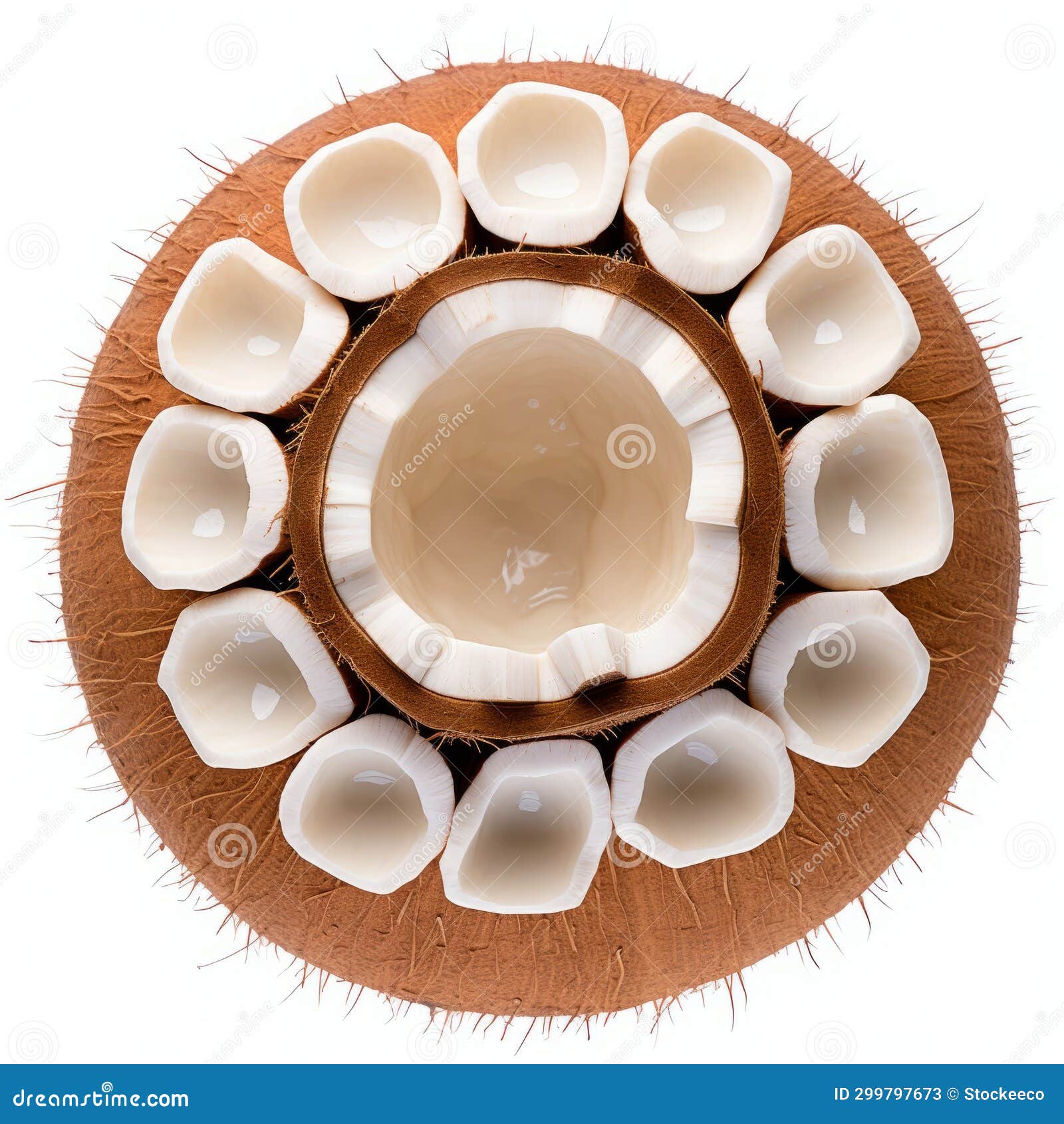 Coconut Crown: a Visual Symphony of Nature S Bounty Stock Illustration ...