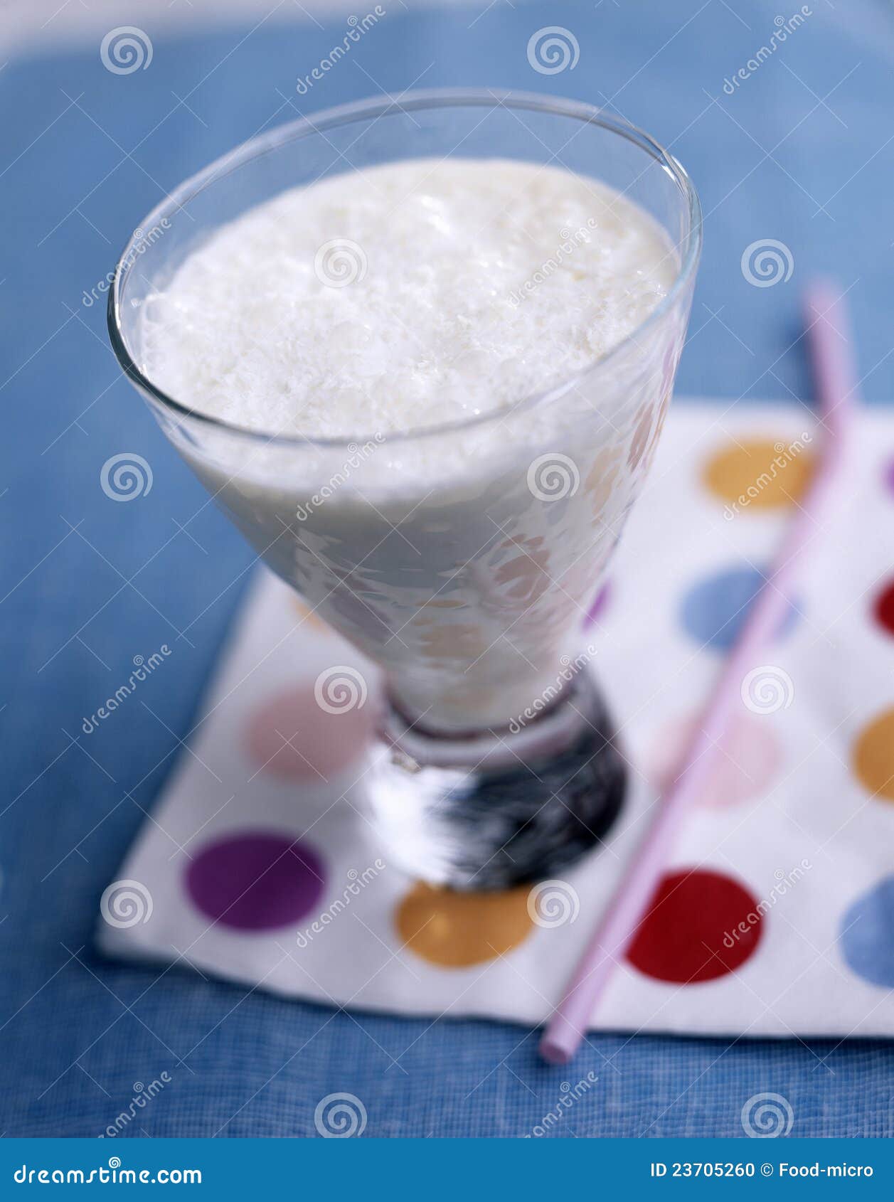 Coconut Danette milk shake stock photo. Image of focus - 23705260