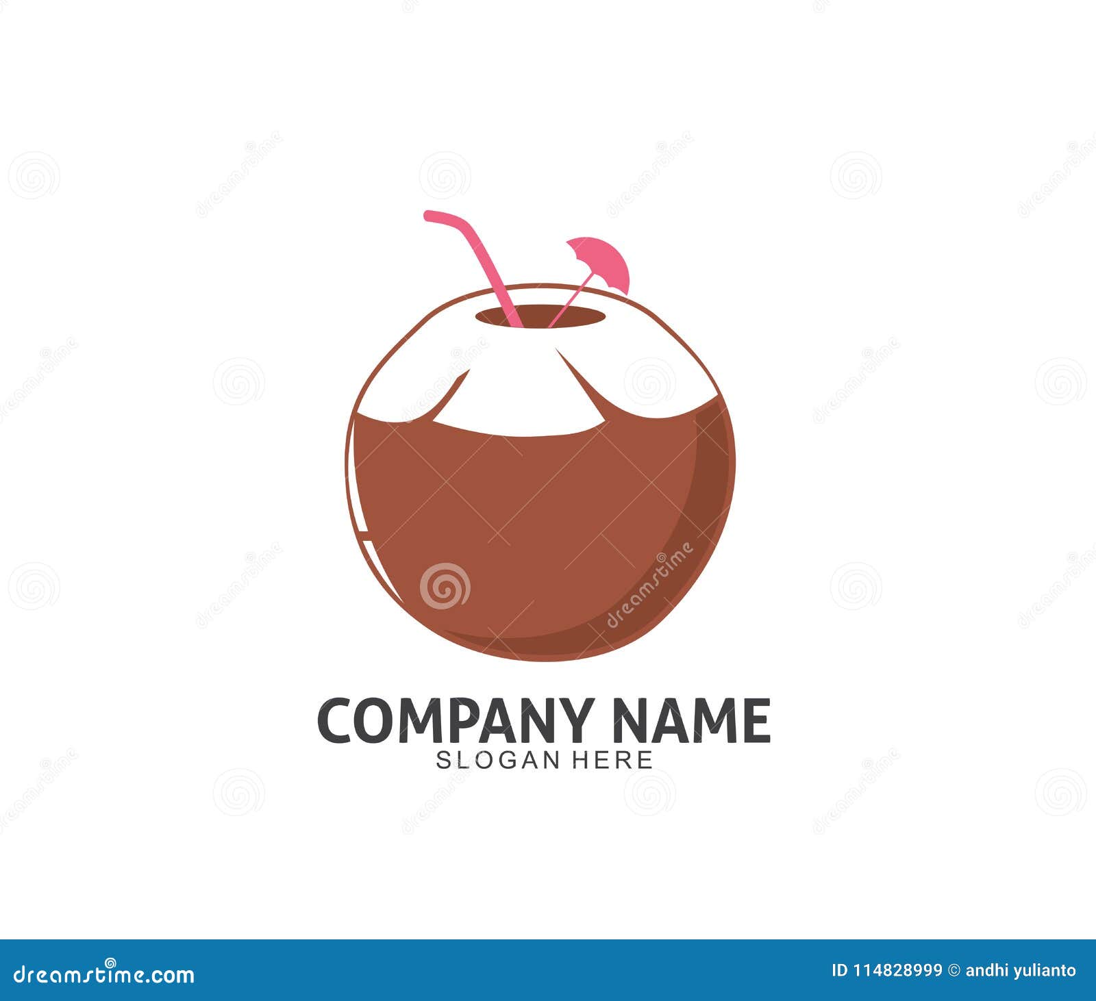 Coconut Drink Beverage Icon Logo Design Stock Illustration ...