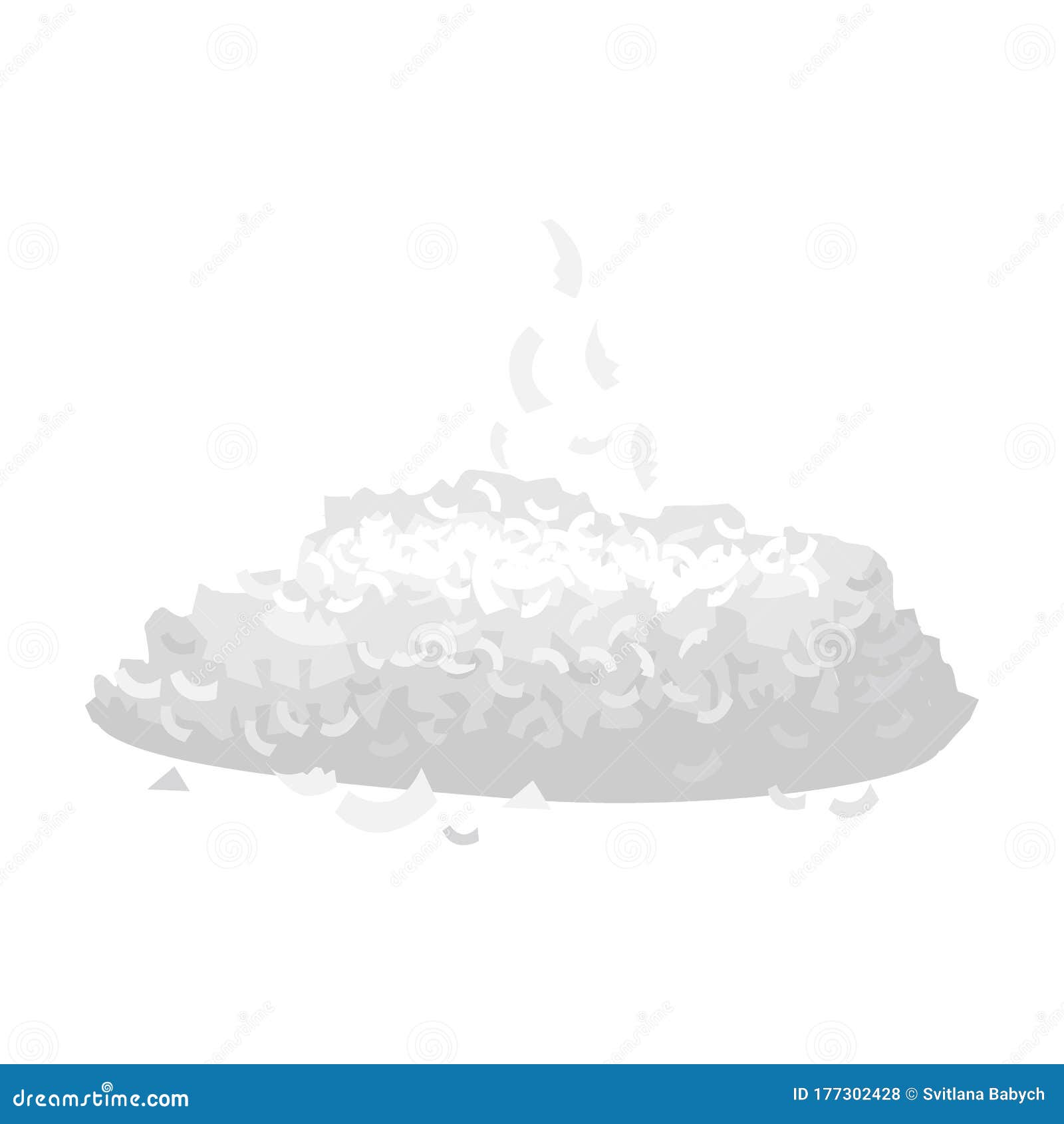 Coconut Flakes Vector Icon.Cartoon Vector Icon Isolated on White ...