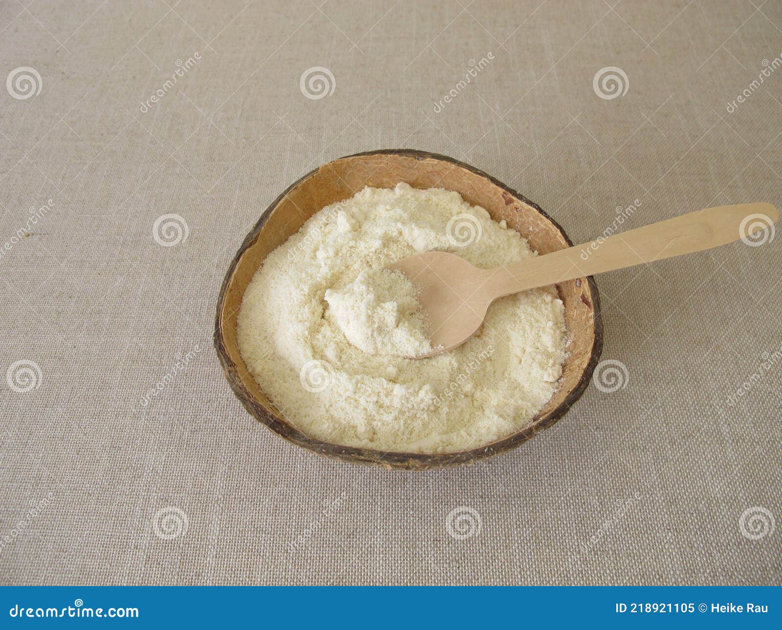Coconut Flour in the Coconutshell Stock Image - Image of ingredient ...