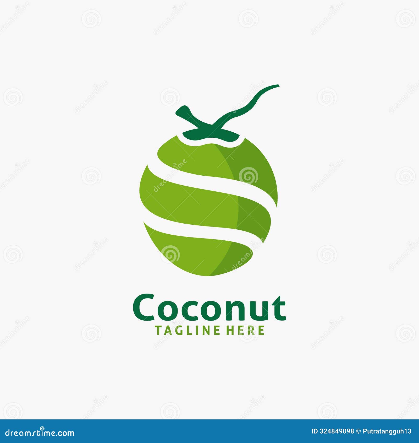 Coconut fruit logo design stock illustration. Illustration of health ...