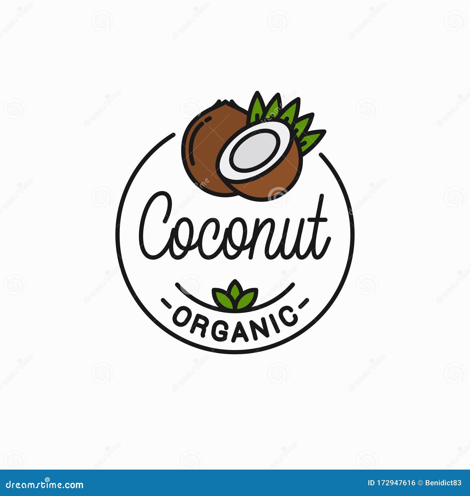 Fruit Bio Logo Cartoon Vector | CartoonDealer.com #44060695
