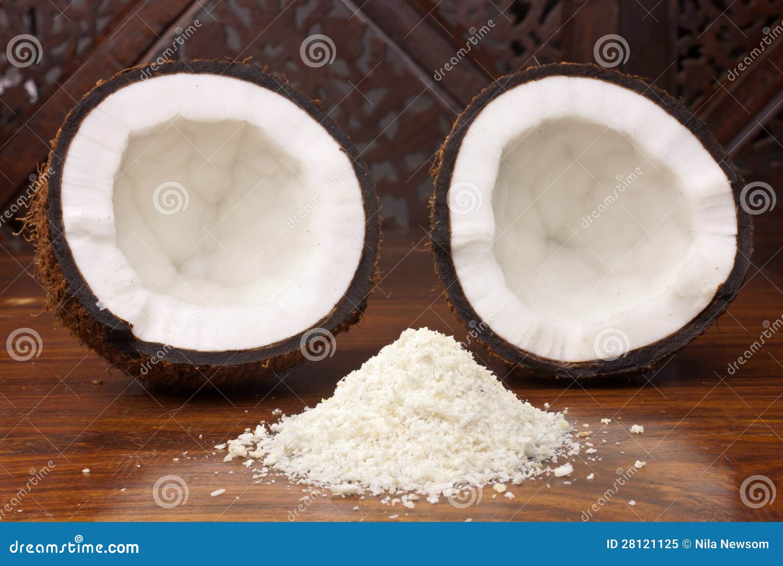 Coconut Halves stock image. Image of powdered, cocoanut - 28121125