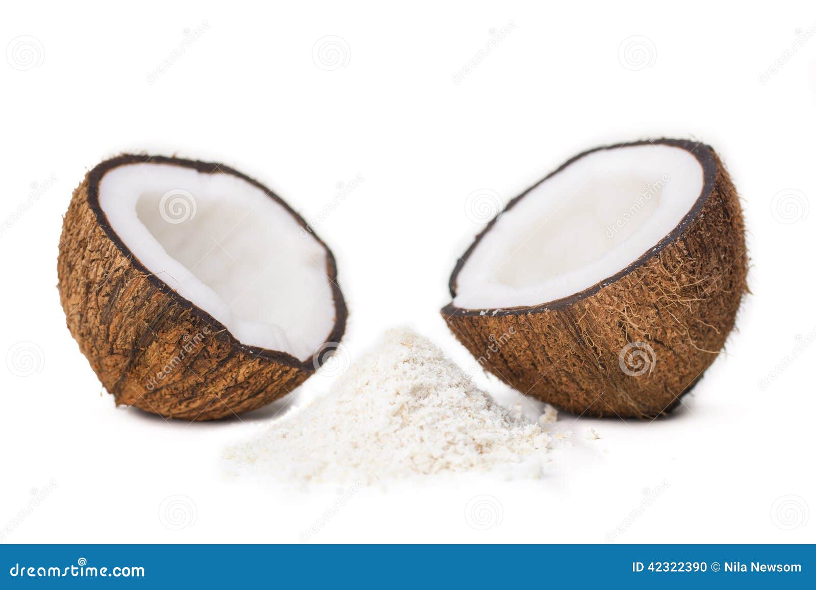 Coconut Halves stock photo. Image of husked, dessicated - 42322390