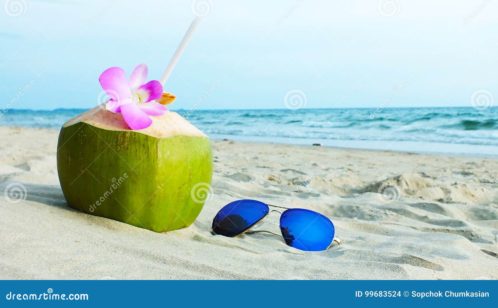 The coconut in holiday stock photo. Image of healthy - 99683524