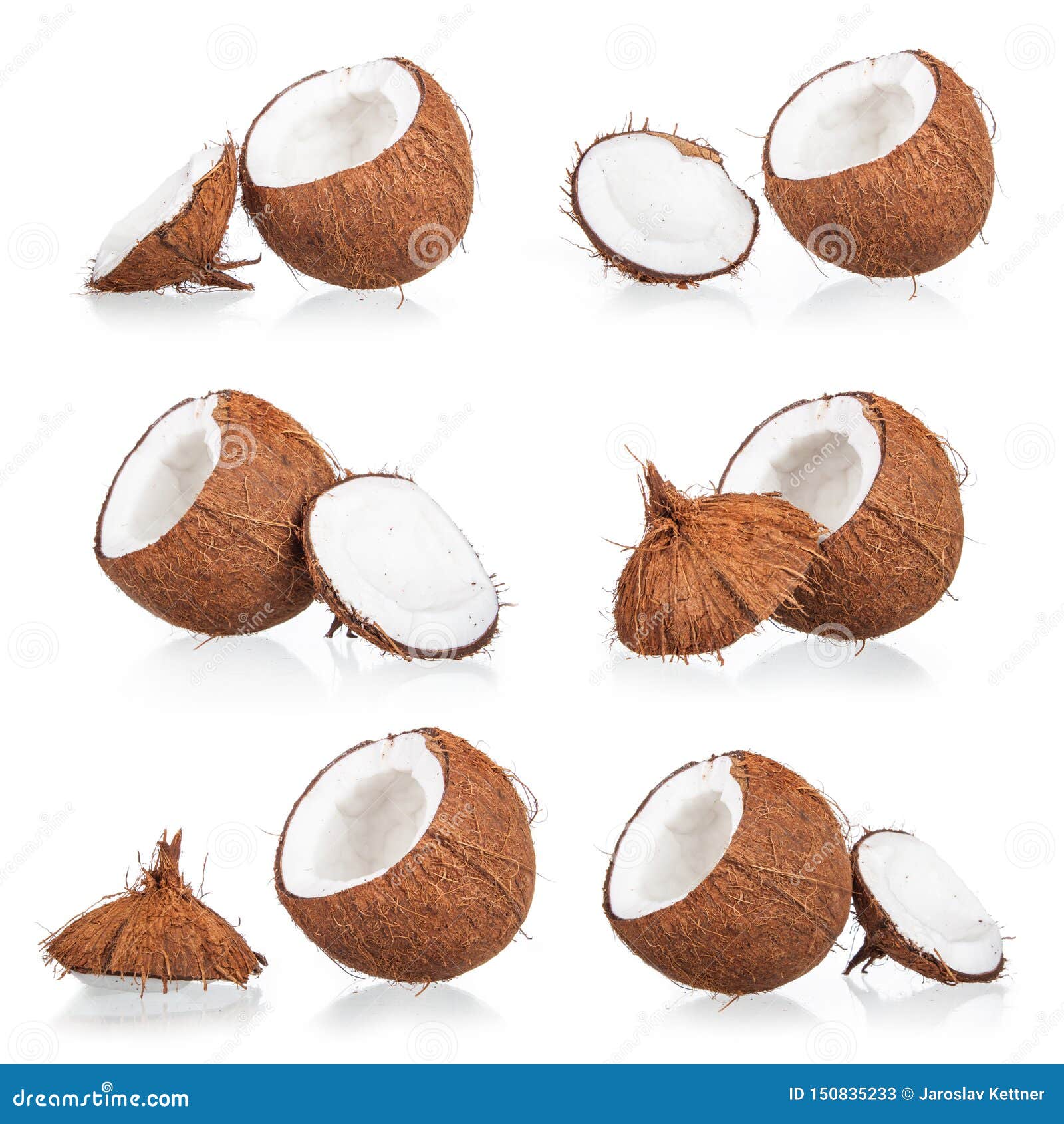 Coconut with ice cubes stock image. Image of shell, sweet - 150835233