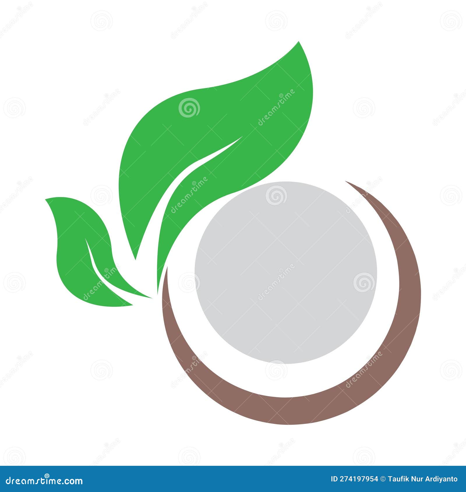Coconut icon logo design stock vector. Illustration of logo - 274197954