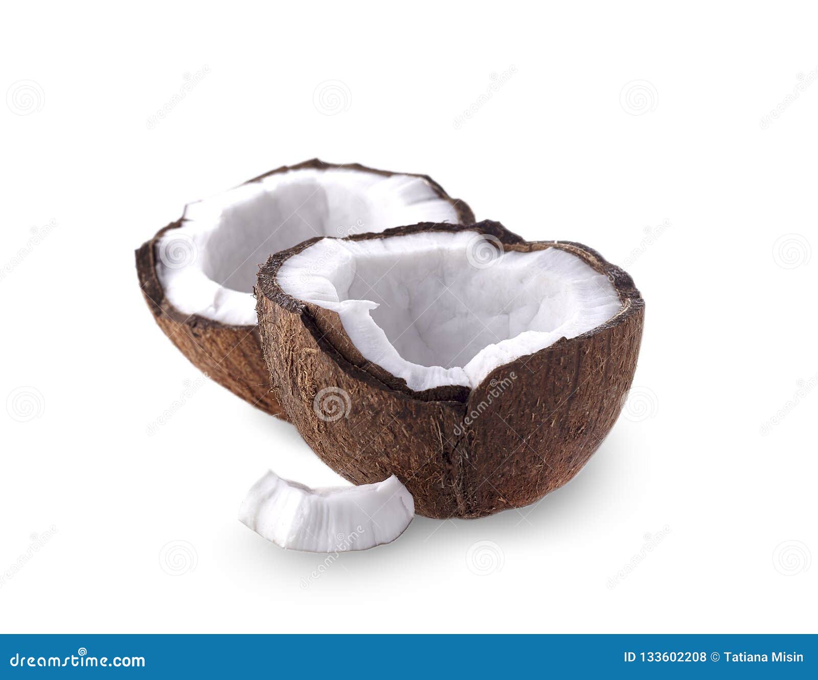 Coconut Isolated on White Background Stock Photo - Image of food ...