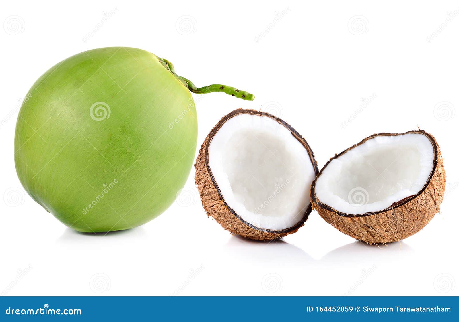 Coconut Isolated on White Background Stock Image - Image of exotic ...