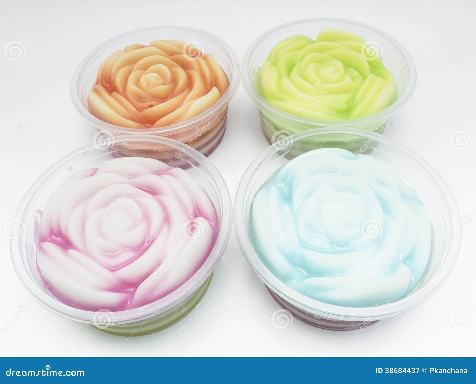 Coconut jelly flower shape stock image. Image of close - 38684437